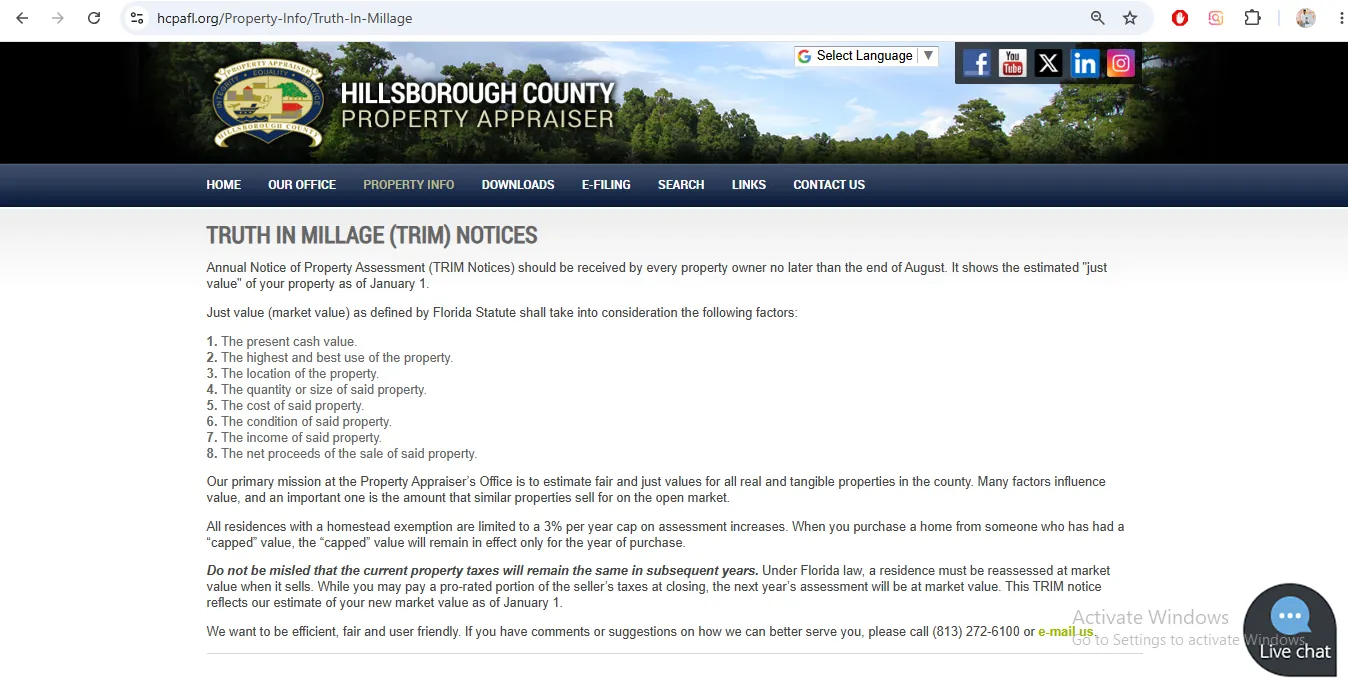 Hillsborough County Property Appraiser Search – Owner, Folio, Homestead ...